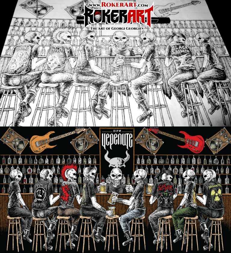 Metal and Punk Themed Artworks about drinking – RokerArt – Graphic Art ...
