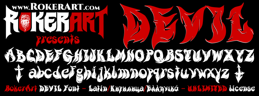 RokerArt DEVIL Font released! – RokerArt – Graphic Art and Fonts