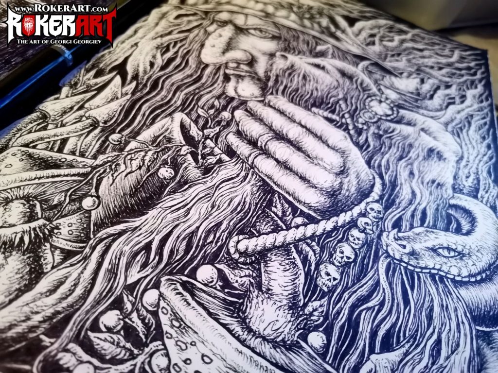 The Forest Witch traditional drawing! – RokerArt – Graphic Art and Fonts