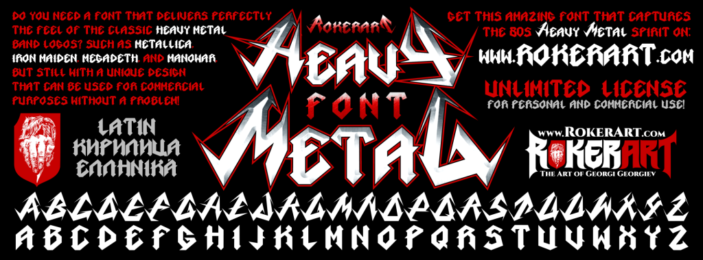 Heavy Metal Font! – RokerArt – Graphic Art and Fonts
