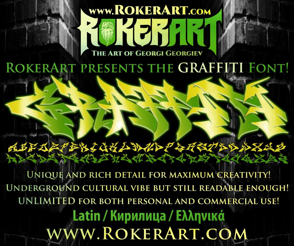 The Graffiti Font! – RokerArt – Graphic Art and Fonts