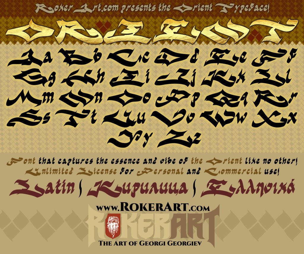 Orient Font – RokerArt – Graphic Art and Fonts