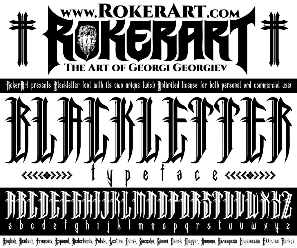 Blackletter Font – RokerArt – Graphic Art and Fonts