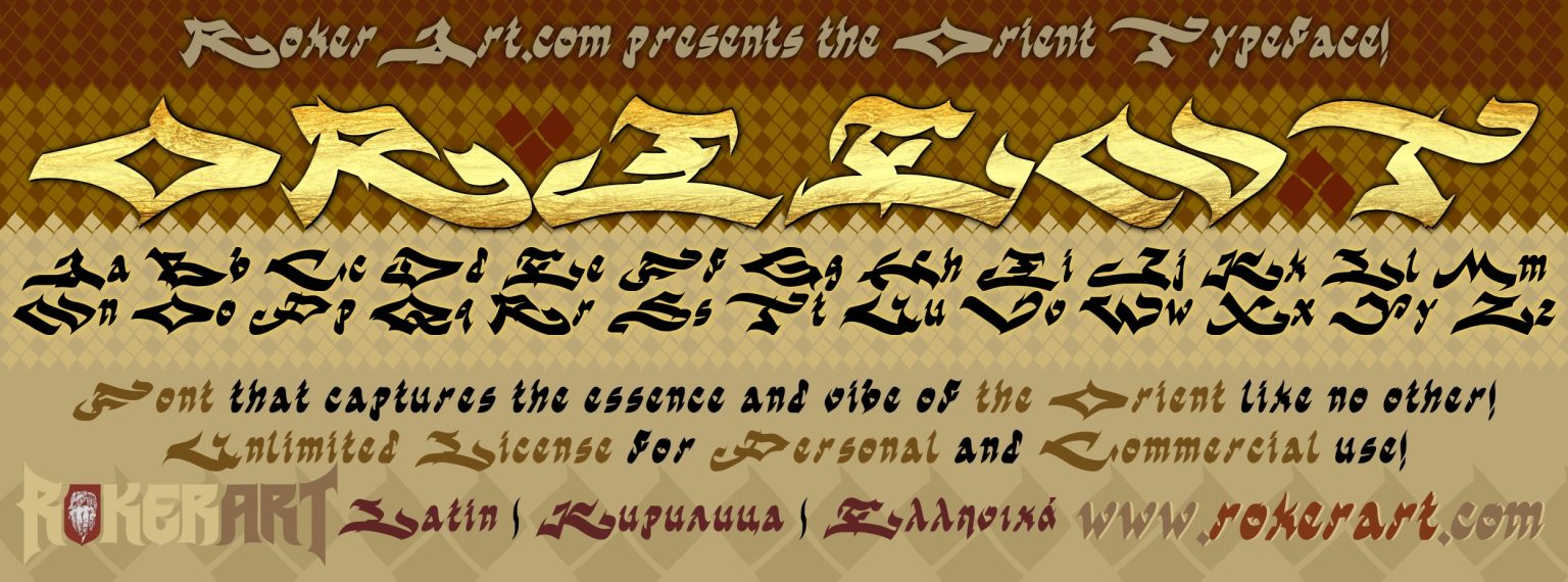 Orient Font – RokerArt – Graphic Art and Fonts