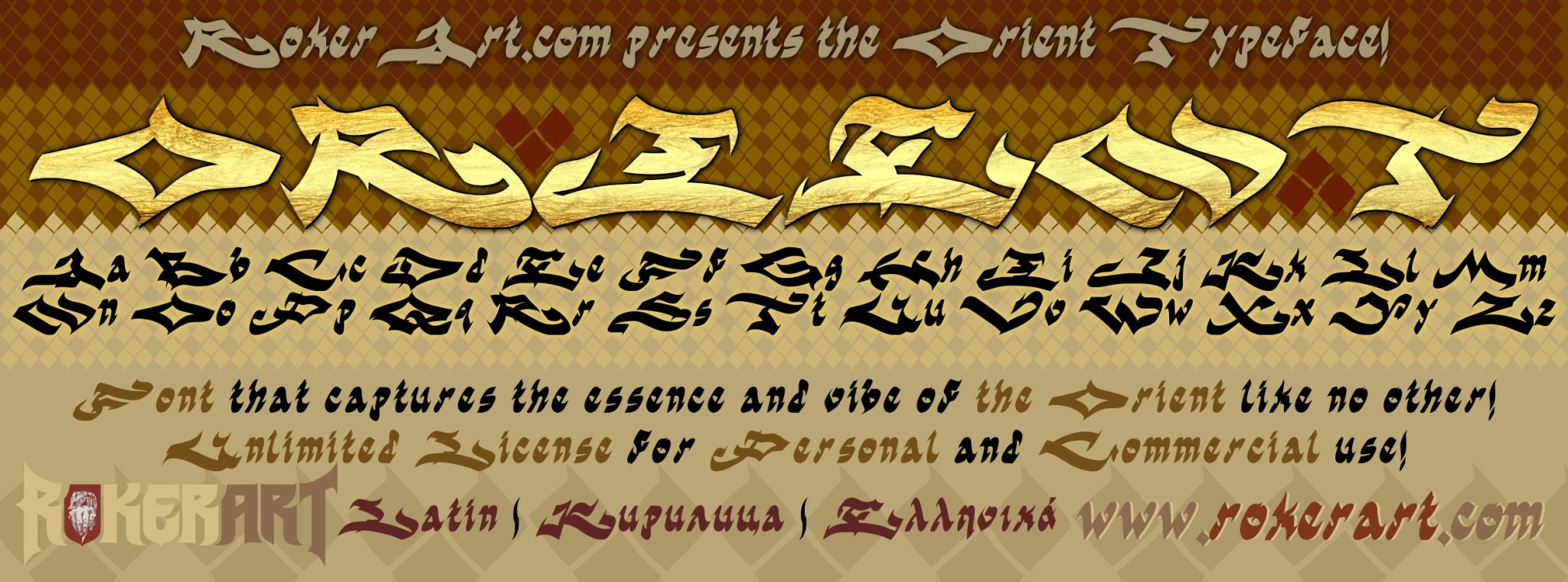 Orient Font – RokerArt – Graphic Art and Fonts