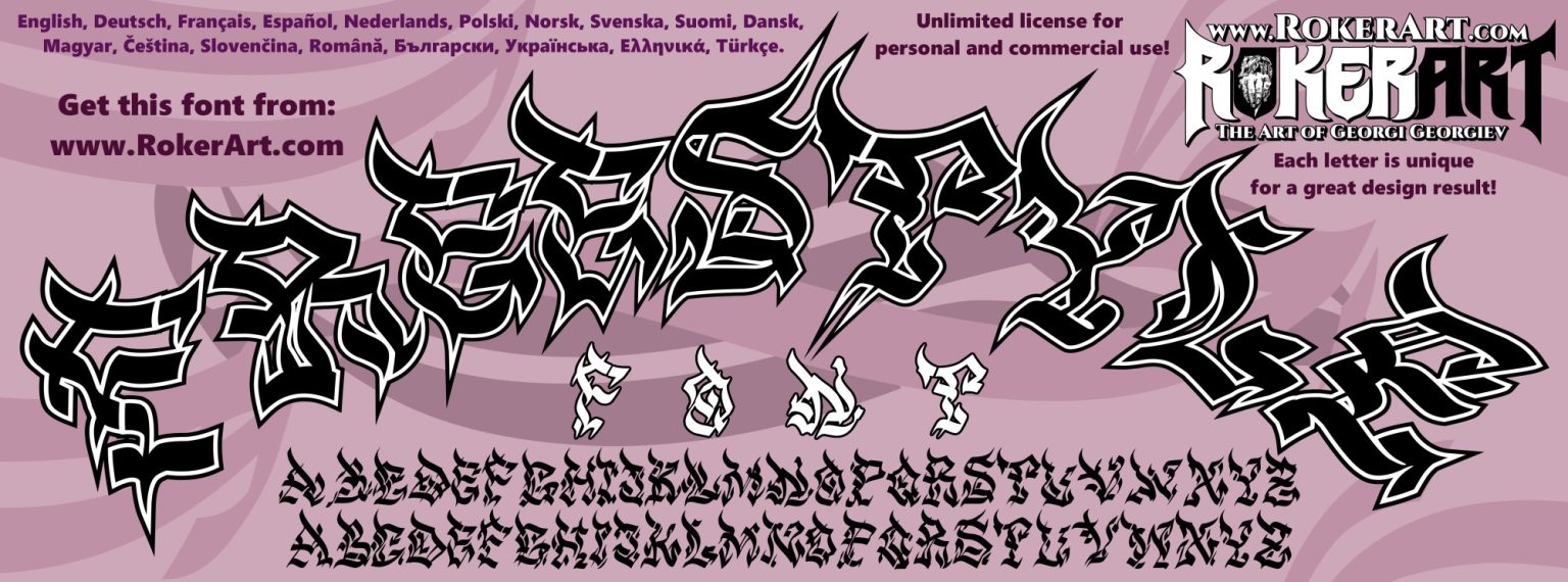 Freestyle Font – RokerArt – Graphic Art and Fonts