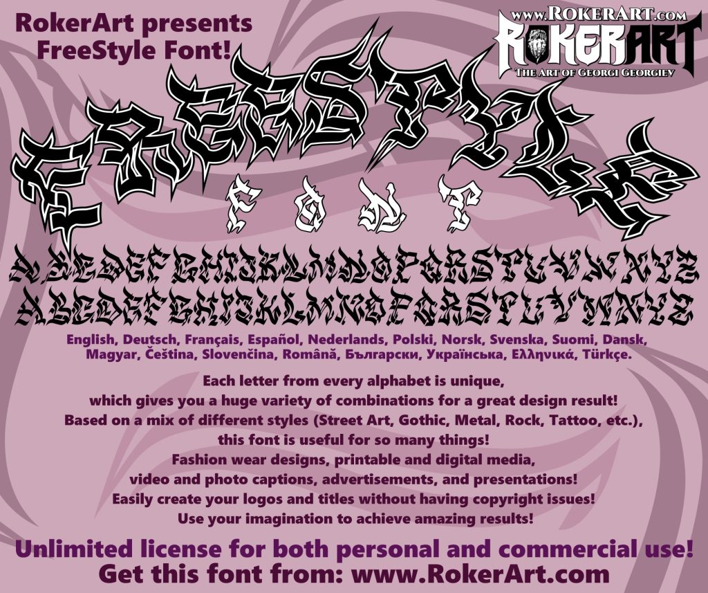Freestyle Font – RokerArt – Graphic Art and Fonts Freestyle Font – RokerArt – Graphic Art and Fonts