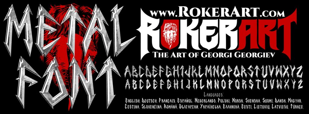 Metal Font – RokerArt – Graphic Art and Fonts