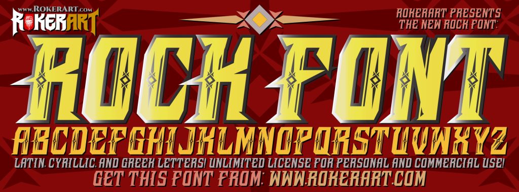 Rock Font – RokerArt – Graphic Art and Fonts
