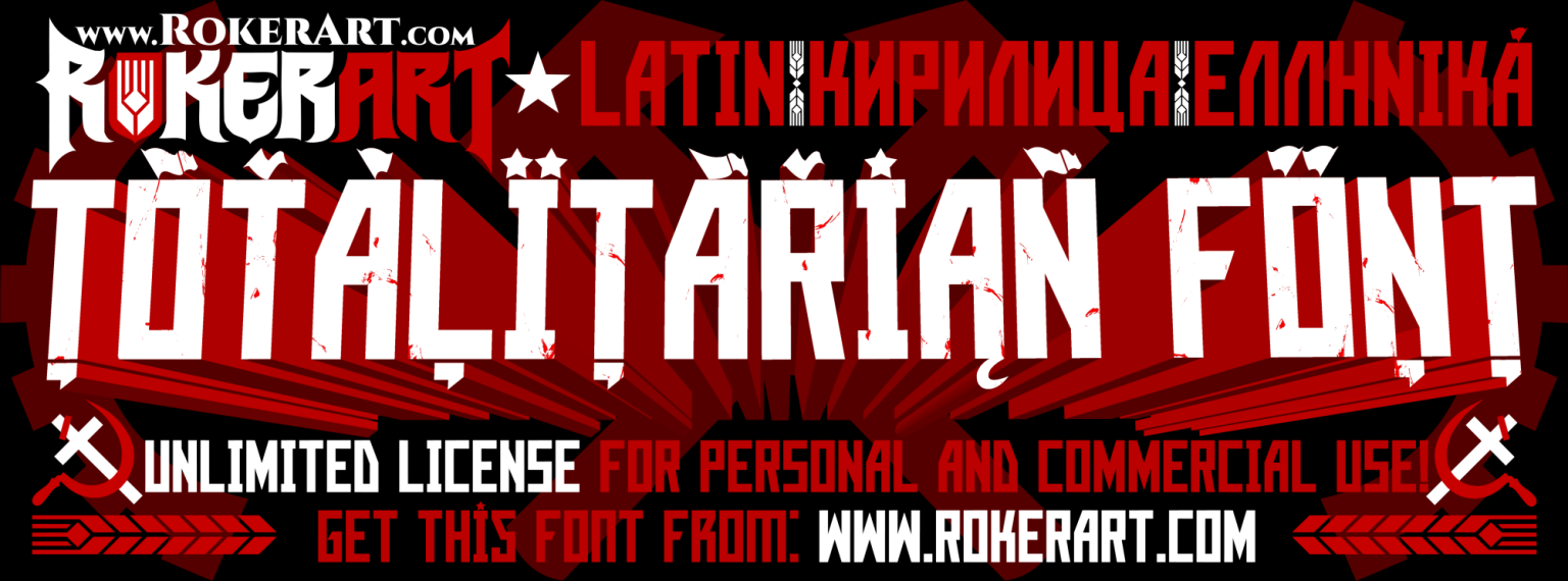 Totalitarian Font for media and merchandise projects! – RokerArt ...